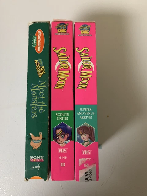 DIC SAILOR MOON VHS Lot & Nickelodeon Real Monsters Anime Scouts Unite ...