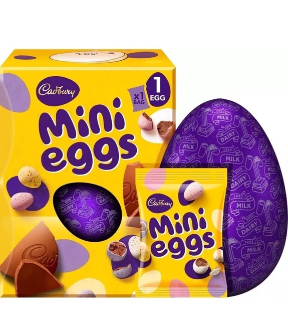 CADBURY MINI EGGS Easter Egg With Micro Mini Eggs 194g -Easter Egg & Bag Of Eggs £12.16 ...