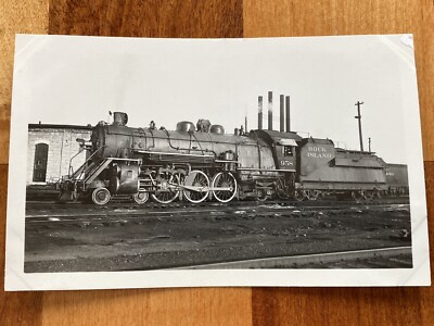 ROCK ISLAND LINE Railroad Steam Engine Locomotive 1020 Vintage Photo £ ...