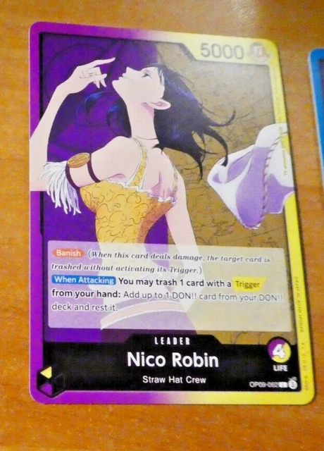 ONE PIECE ENGLISH Card Game Carte Nico Robin Op09-062 L En Jcc Mint EUR 2,39 - PicClick FR
