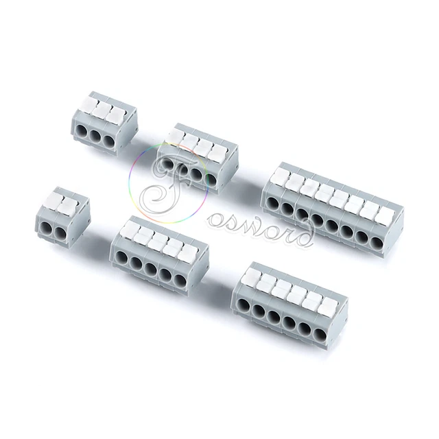 PCB TERMINAL BLOCK Connector Spring Stripboard 5mm Pitch Panel PCB ...