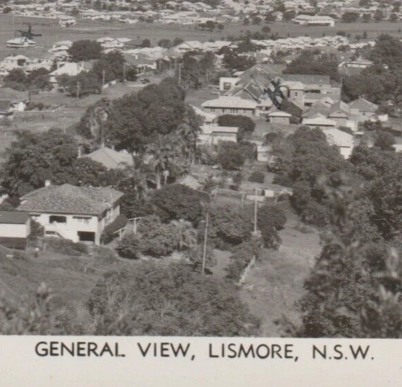 VINTAGE 1950S LISMORE NSW TOWN PANORAMA VIEW REAL PHOTO POSTCARD RPPC ...