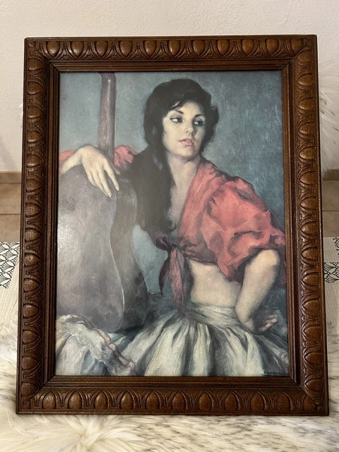 TABLEAU PORTRAIT ANCIEN femme Francisco Ribera EUR 40,00 - PicClick FR