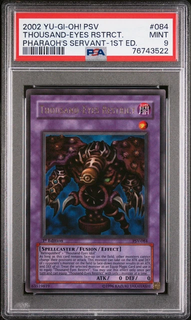 YUGIOH! THOUSAND EYES Restrict 1st Edition Ultra Rare PSV-084 PSA 9 ...