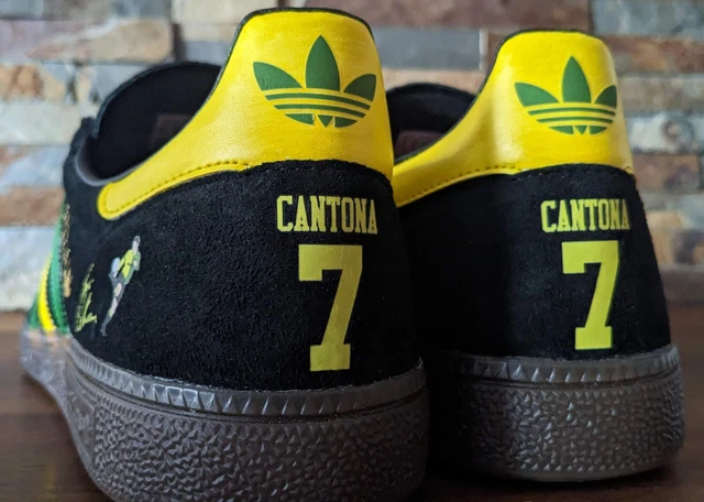 MANCHESTER UNITED ERIC Cantona Adidas Custom Spezial trainers Sizes 4 ...