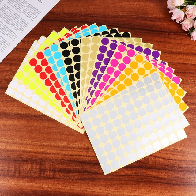 30 SHEETS ROUND Labels Stickers Color Coding Dot Colorful Dots Small £9 ...