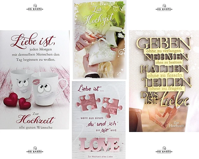 BESONDERE GLÜCKWUNSCHKARTE ZUR Hochzeit Hochzeitskarte Karte mit Spruch pop up $8.84 - PicClick AU