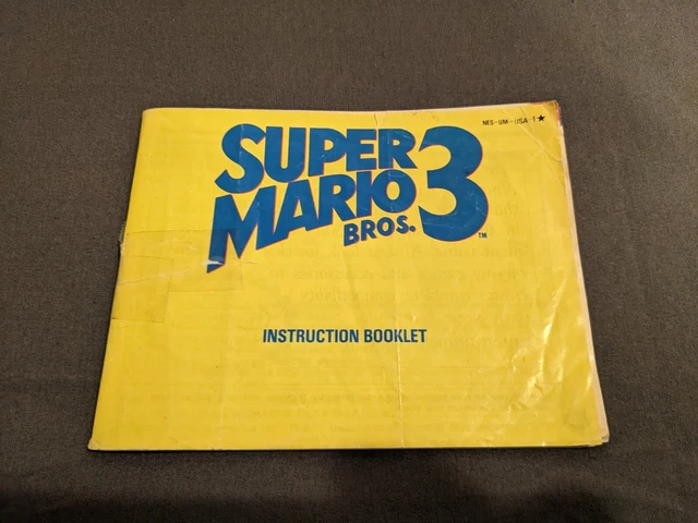 SUPER MARIO BROS. 3 Nintendo NES Instruction Manual Booklet ONLY EUR 9 ...