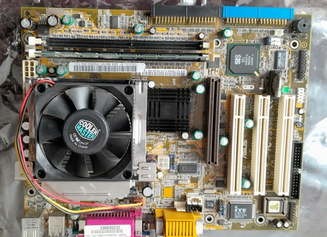 ASUS P4S333-VM SOCKET 478 MOTHERBOARD NO I/O SHIELD +CPU+heatsink & Fan ...