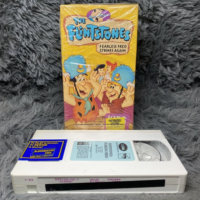 THE FLINTSTONES VHS Tape 1994 Fearless Fred Strikes Again Cartoon Show ...