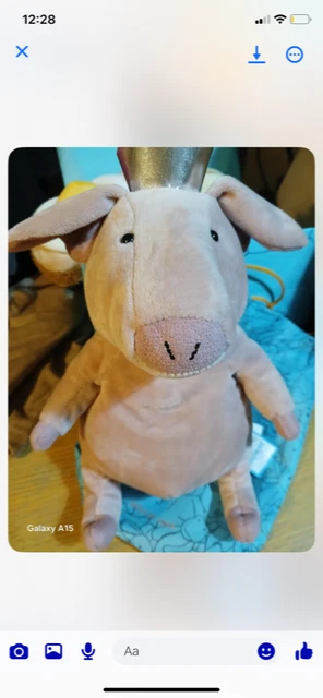 JELLYCAT PETRONELLA THE Pig Princess Large Velour Pig With Crown Rare ...