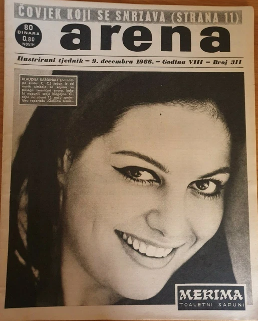 MAGAZINE ARENA 311 Claudia Cardinale cover page Yugoslavia December ...