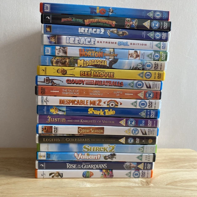 HUGE KIDS DVD Bundle, Animated, Dreamwork’s, 20 Movies, Shrek, Ice Age ...