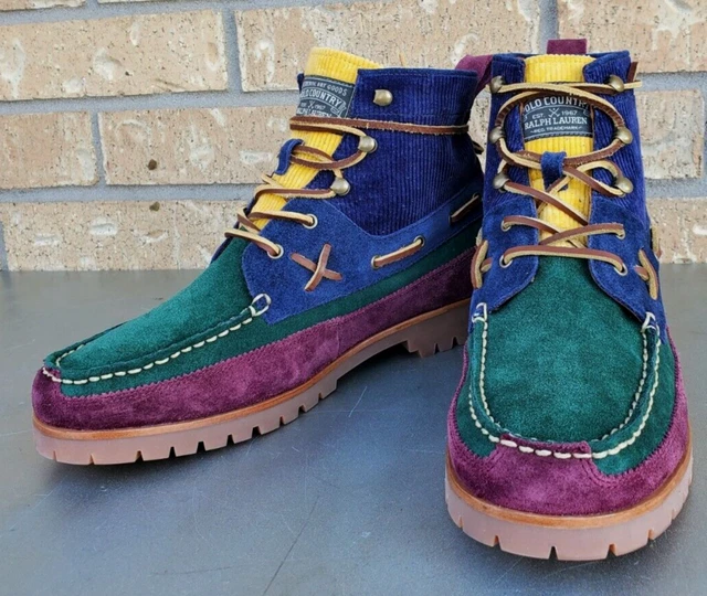 RALPH LAUREN POLO Country Country Ranger Mid-Suede &Corduroy Mens Boot ...