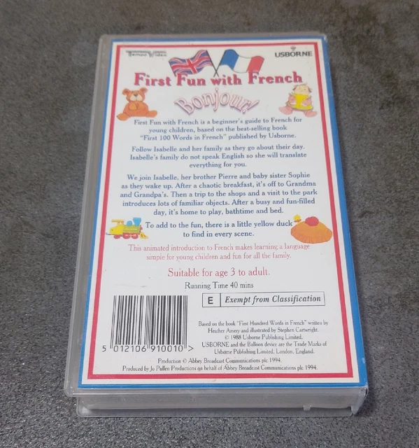 FIRST FUN WITH French Vhs - Usborne Video - Tempo / Childrens £4.00 ...