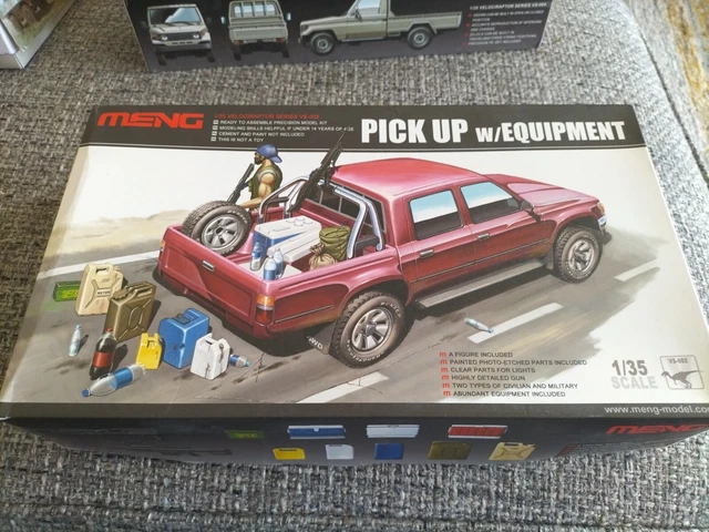 MENG VS-002 PICK-UP w/Equipment 1:35 Scale Model Kit. Complete £18.99 ...