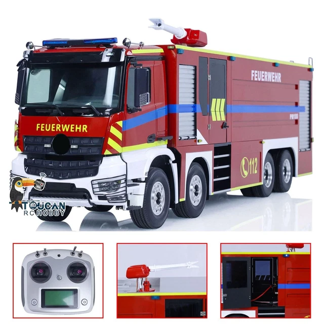 8X4 1/14 RADIO Control RC Fire Fighting Truck Car Model w/ Sound Light ...