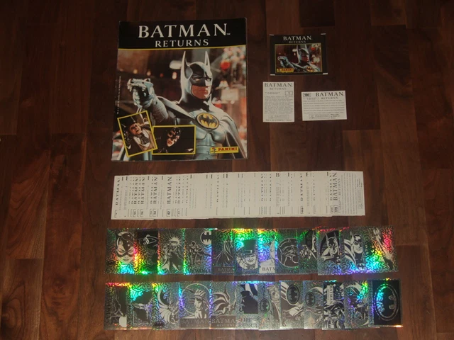 BATMAN RETURNS 1992 Panini Complete, empty sticker Album, Loose Foil ...