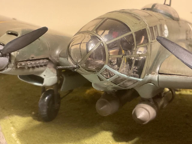 PRO BUILT MADE Heinkel He111 1:48 SCALE WW2 MODEL PLANE AIRCRAFT German ...