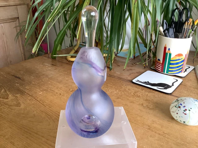 STUART AKROYD ART Glass Double Gourd Perfume Bottle £45.00 - PicClick UK