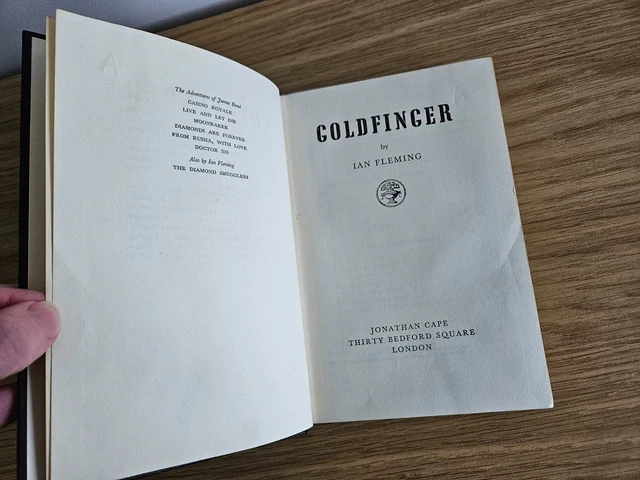 GOLDFINGER BY IAN Fleming - First Edition, 1959 (with facsimile jacket ...