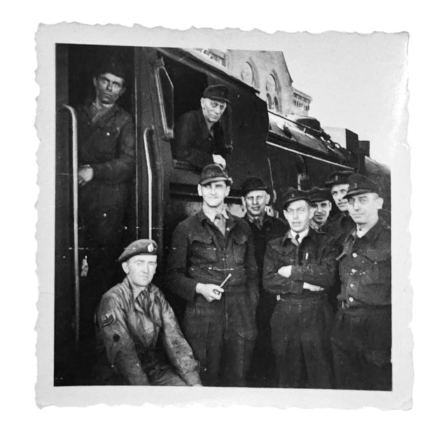 WW2 ERA PHOTO British Group RAF Officers Getting On Train £28.40 ...