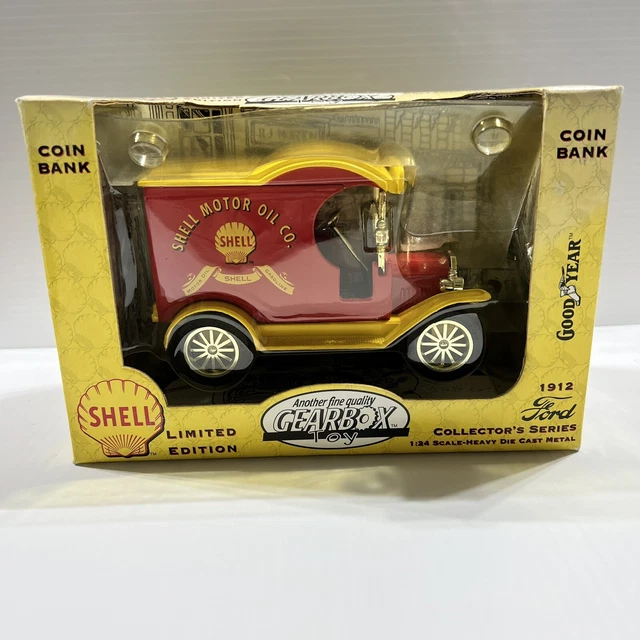 VINTAGE GEARBOX REPLICA 1912 Ford Model-T Shell Motor Oil Truck Bank ...