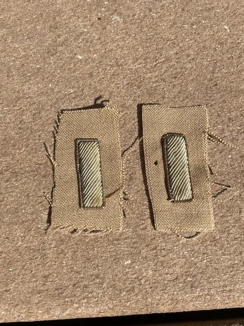 WW2 US ARMY Military Bullion 1st First Lt. Lieutenant Bars Rank ...