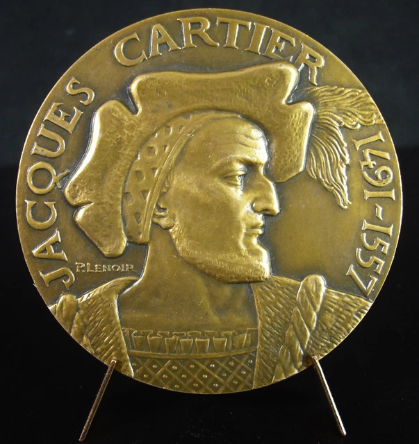 MEDAL JACQUES CARTIER Navigator/Explorer/Discovery Of Canada Saint-Malo ...