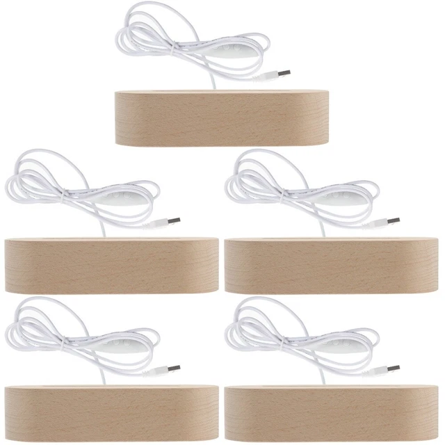 5 PACK LED Luminous Base Lighted Display Stand Lamp Night Bulbs £59.95 ...