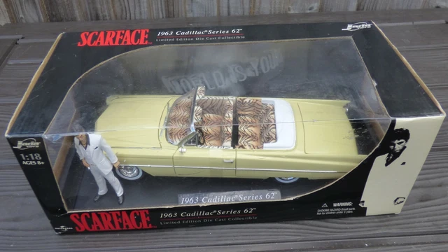 SCARFACE CADILLAC SERIES 62 AL PACINO Rare Toy Model Car JADA 1:18 Tony ...