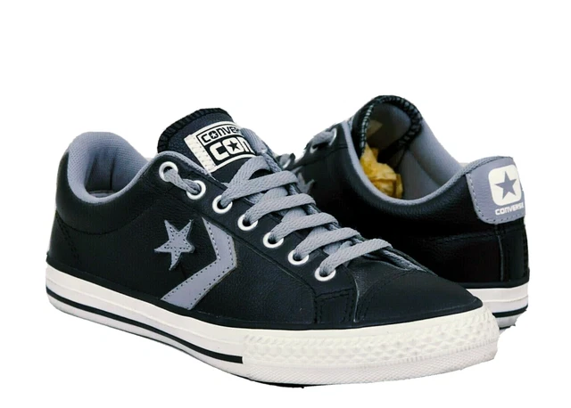 CONVERS CONS UNISEXE Total Originel Black 100% Leather Pre-loved Logo ...