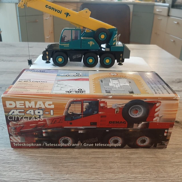 DEMAG AC 40-1 Mobilkran Teleskopkran Autokran Kran Convoi 1:50 OVP EUR ...