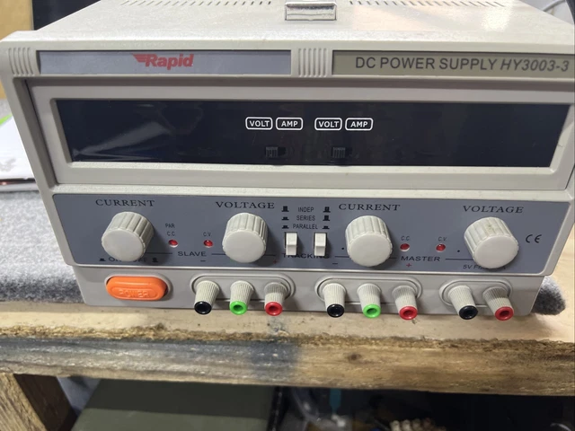 RAPID HY3003-3 TRIPLE Power Supply Output Bench PSU LED 2x0-30V 0-3A 1x ...