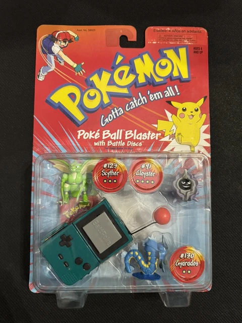 HASBRO POKÉMON POKÉ Ball Blaster Battle Figure 1999 Scyther, Gyarados ...
