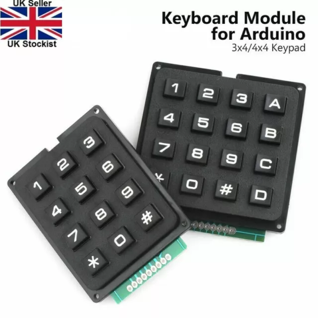 4x43x4 Matrix Array 1612 Keys Switch Keypad Keyboard Module For Arduino C412 £495 Picclick Uk