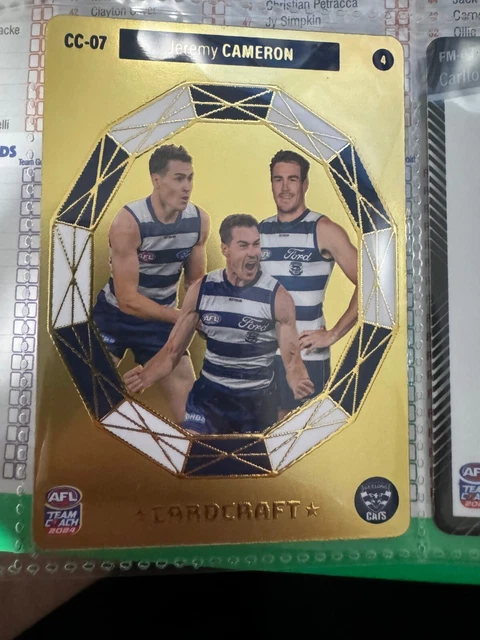 AFL 2024 TEAMCOACH Gold Card Craft Jeremy Cameron CC-07 Code Unused $300.00 - PicClick AU