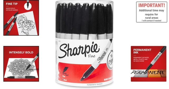 AMBIDEXTROUS FINE POINT Black Permanent Markers, 36-Pack - Effortless ...