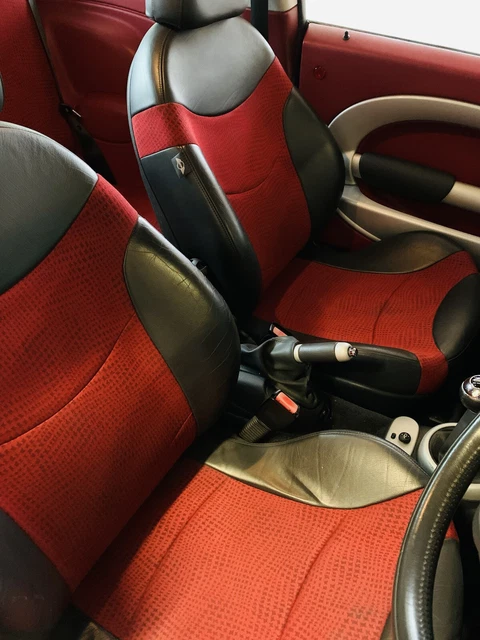 MINI COOPER ONE / Cooper S R50 R52 Fabric / Leather Chilli Red Front ...