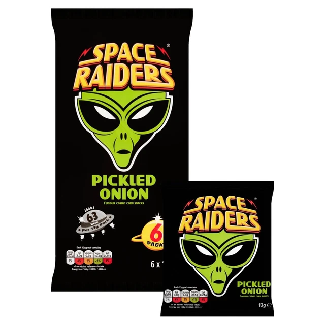 SPACE RAIDERS PICKLED Onion Multipack Crisps 13g 12 Packs $16.90 ...