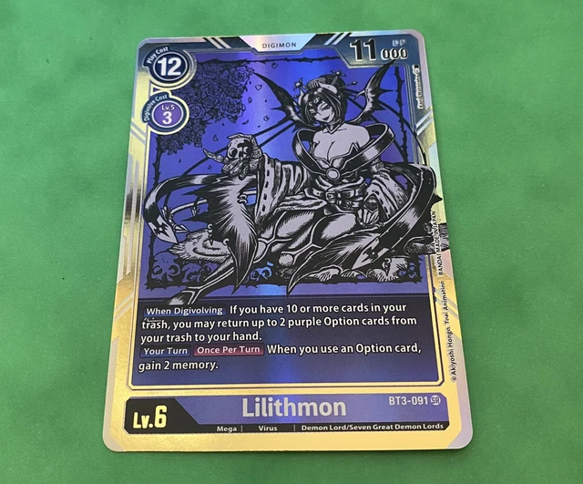 BT3-091-ALT LILITHMON SUPER Rare Alternative Art Mint Digimon Card EUR ...