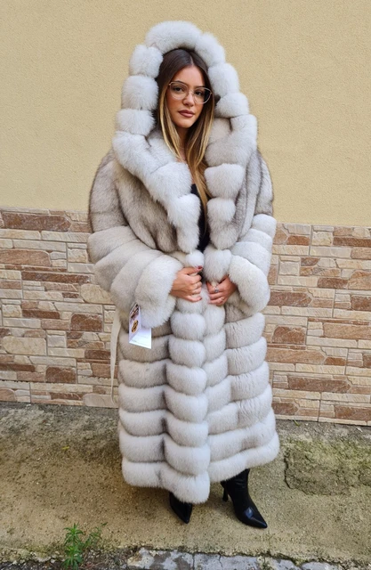 JACKET BLUE FOX Fur Coat Fuchs Pelzmantel Fourrure Renard Pelliccia ...