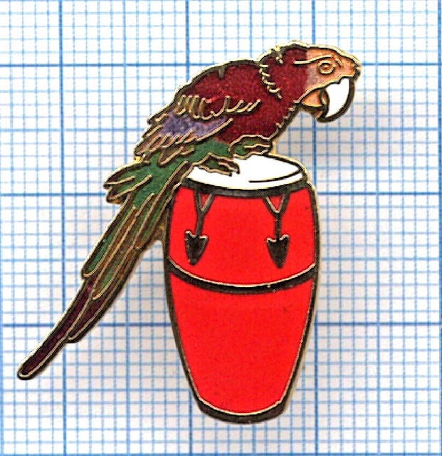 PIN'S EGF TABLO PARIS ARA sur conga / parrot perroquet oiseau bird ...