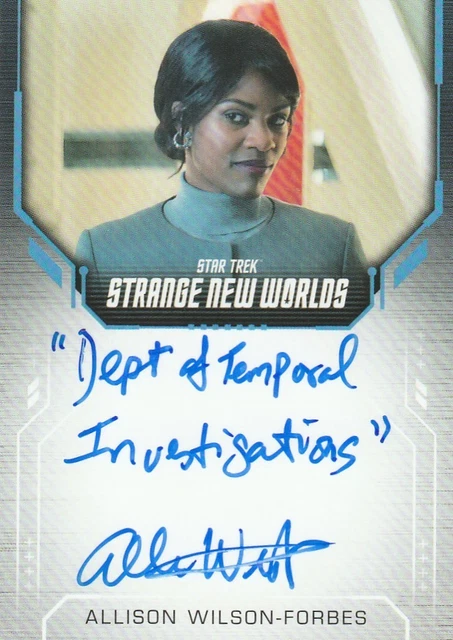 2025 STAR TREK Strange New Worlds 2 Allison Wilson-Forbes autograph ...