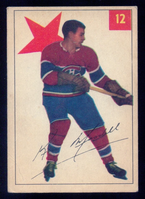 1954-55 PARKHURST HOCKEY #12 KENNY MOSDELL EX MONTRÉAL CANADIENS STAT ...