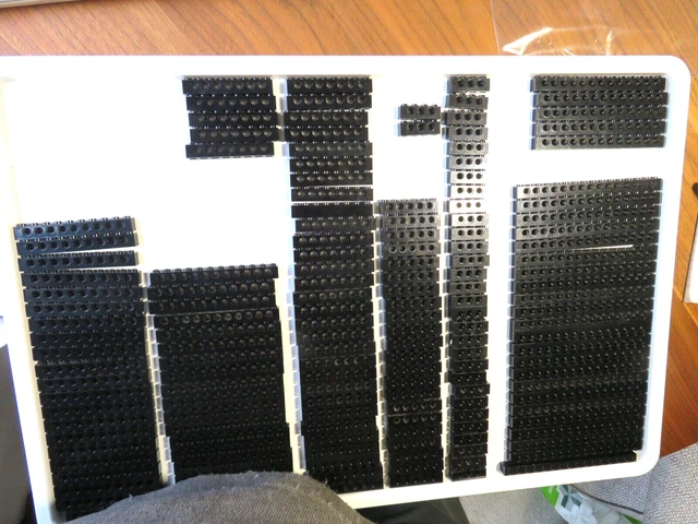 LEGO TECHNIC PARTS : 156 x Black Brick Beams - Pins + Holes - Used VGC ...