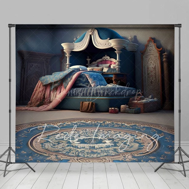 LOFARIS NAVY ROYAL Retro Princess Bedroom Photo Backdrop $37.90 ...
