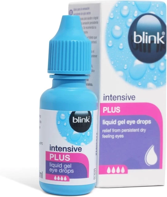 BLINK INTENSIVE PLUS Liquid Gel Eye Drops - Relief From Dry Eyes ...