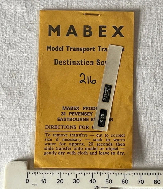 VINTAGE MABEX WATER Model Transport Destination Screen Transfer Decals ...