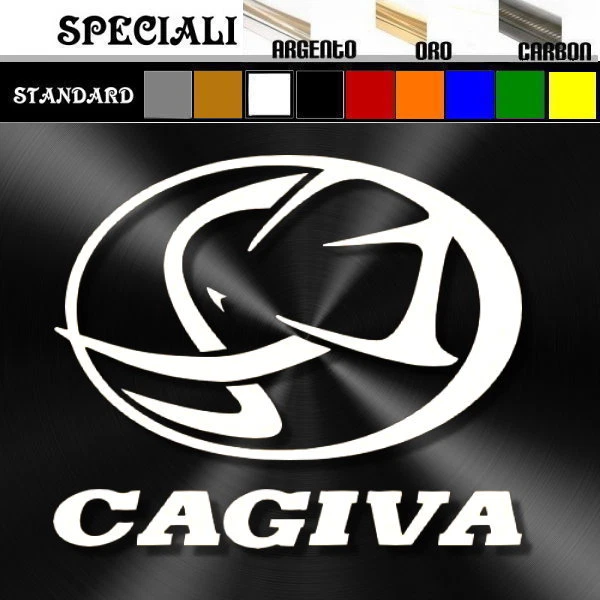 ADESIVO STICKER CAGIVA logo prespaziato, decal tuning moto,casco 11 cm ...